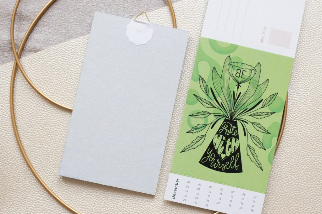 Immerwährender Postkartenkalender „floral selflove“ – designielle